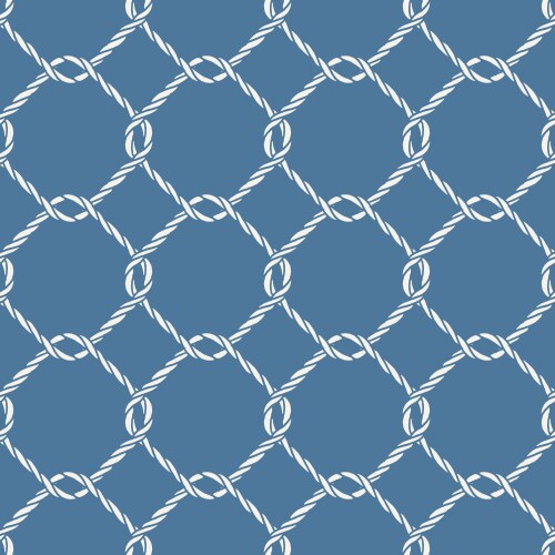 Rope seamless tied fishnet pattern Royalty Free Vector Image