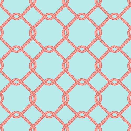 Rope seamless tied fishnet pattern Royalty Free Vector Image