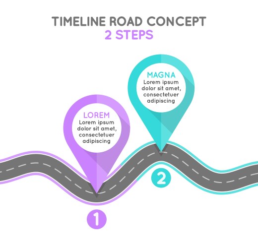 6 steps timeline infographic template Royalty Free Vector