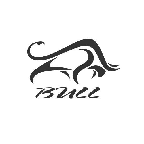 Simple bull logo design Royalty Free Vector Image