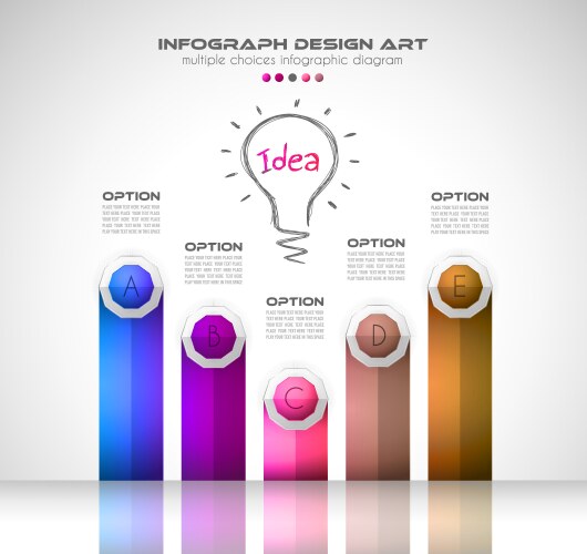 Infographic template 5 connected circles Vector Image