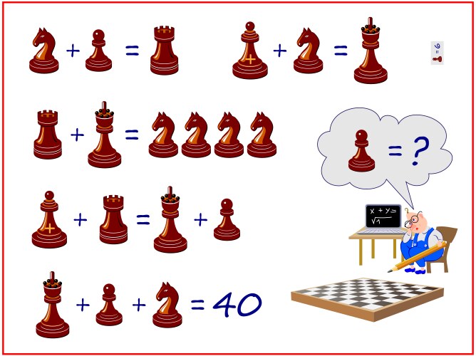 Mathematical logic puzzle game for smartest Vector Image