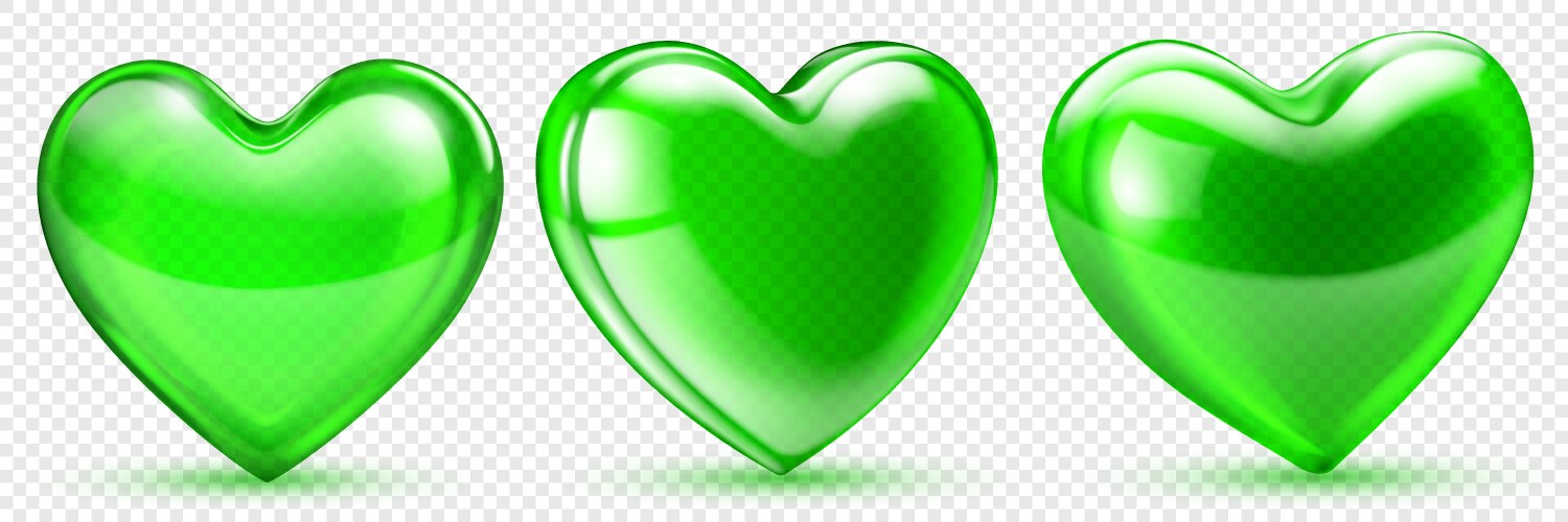 Transparent shiny hearts Royalty Free Vector Image