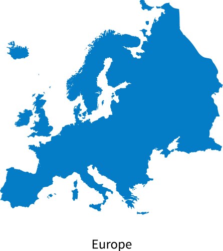 Europe map country border european eu Royalty Free Vector