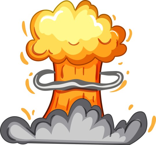 Debris explosion effect cartoon Royalty Free Vector Image