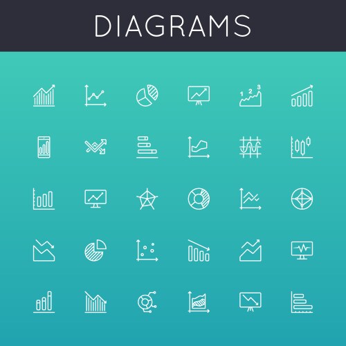 Creating line chart for forecasting business Vector Image