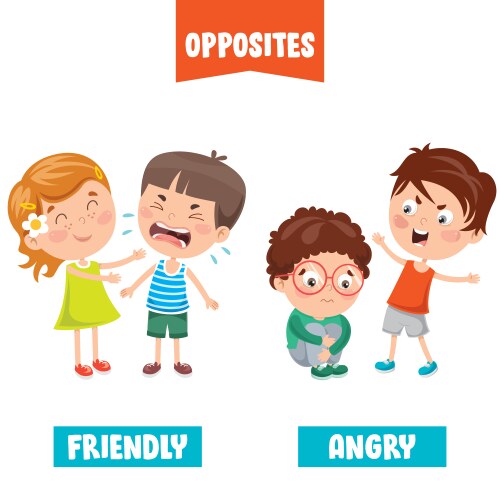 English opposite word awful and excellent Vector Image