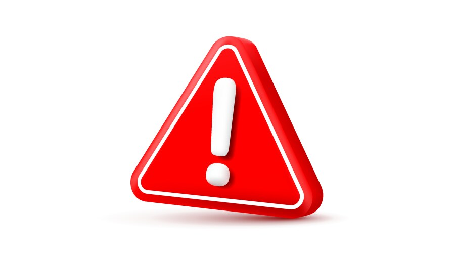 Warning caution sign problem message mark danger Vector Image