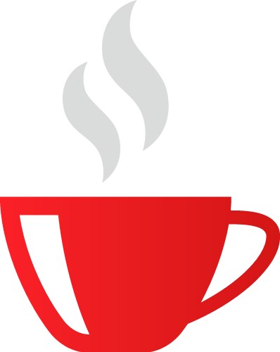 Red coffee cup Royalty Free Vector Image - VectorStock