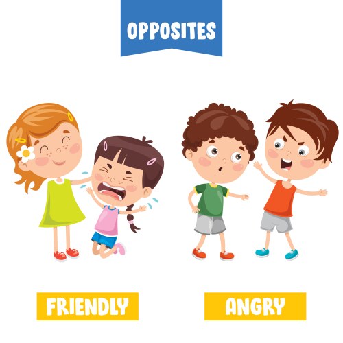 Friendly and angry Royalty Free Vector Image - VectorStock