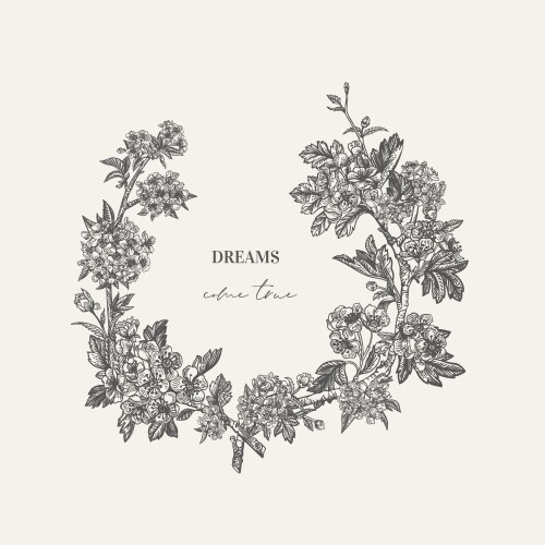 Card with spring flowers Royalty Free Vector Image