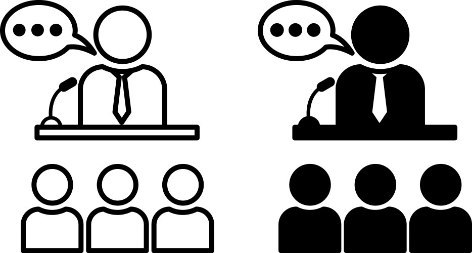 Mentoring icons black and white Royalty Free Vector Image