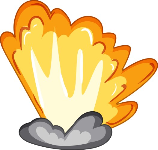 Impact explosion effect cartoon Royalty Free Vector Image