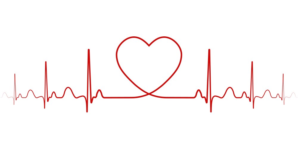Heartbeat or cardiogram logo Royalty Free Vector Image