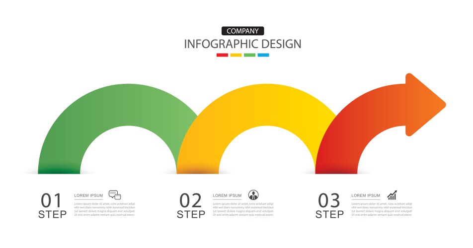 Infographics arrow symbol timeline business steps Vector Image