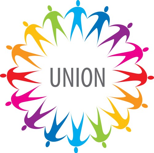 People unity and globe logo Royalty Free Vector Image