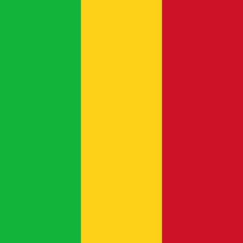 Rounded square flag of mali Royalty Free Vector Image