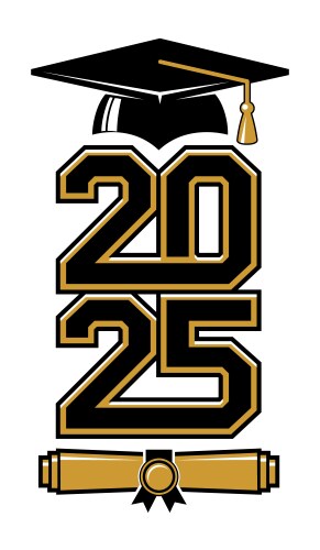 2025 graduate class logo Royalty Free Vector Image