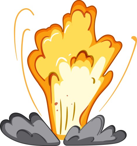 Burst explosion effect cartoon Royalty Free Vector Image