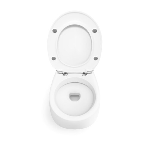 White toilet icon set realistic Royalty Free Vector Image