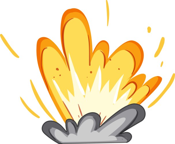 Burst explosion effect cartoon Royalty Free Vector Image