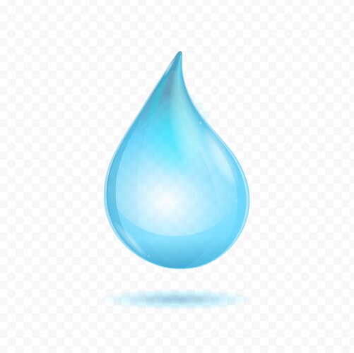 3d realistic drop water Royalty Free Vector Image
