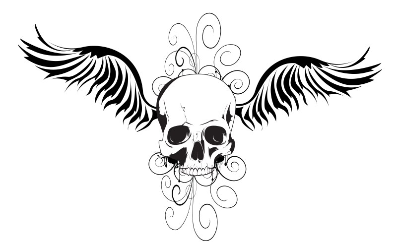 Skull Stencil Tattoo Vector Images (over 500)