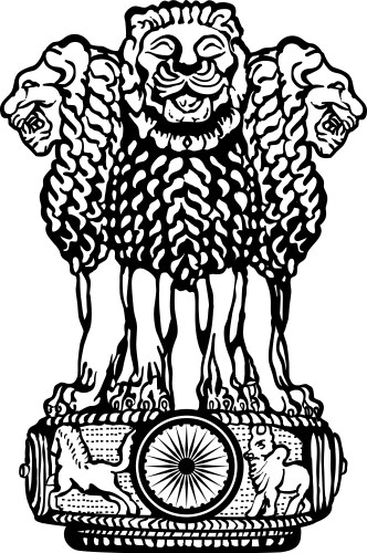 India Lion Logo Vector Vintage Indian Emblem Of Ashoka