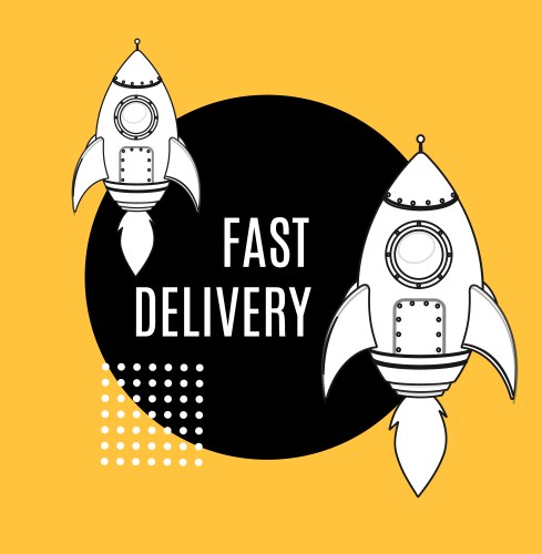 Comic cartoon rocket space ship Royalty Free Vector Image