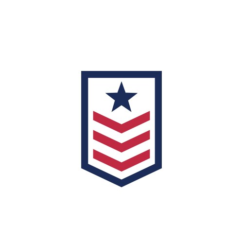 First sergeant 1sg soldier military rank insignia Vector Image