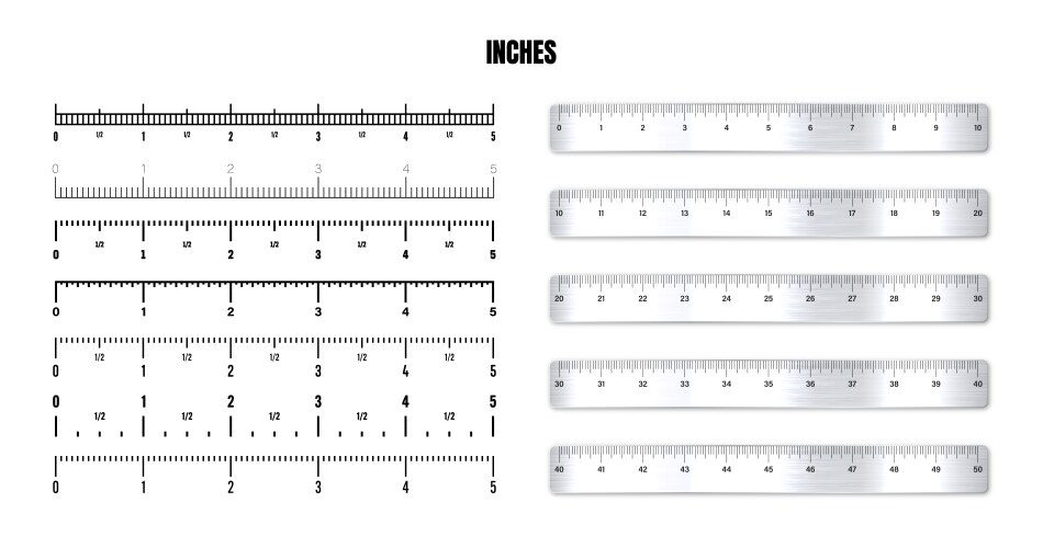 Plus minus measuring scale markup for rulers Vector Image