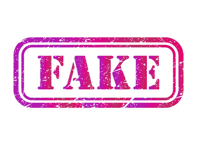 Fake stamp symbol label sticker sign button text Vector Image