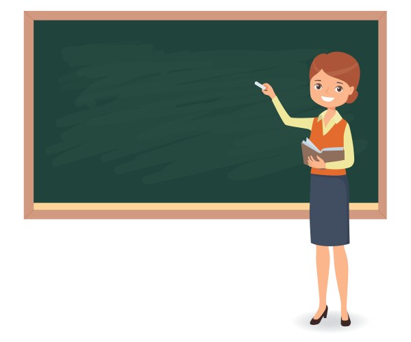Cartoon schoolboy writing on blackboard Royalty Free Vector