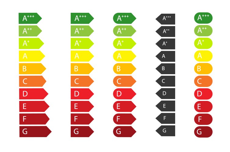 European union energy efficiency rating Royalty Free Vector