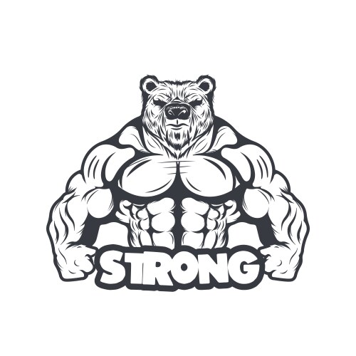 Bear Cartoon Muscle Vector Images (over 130)
