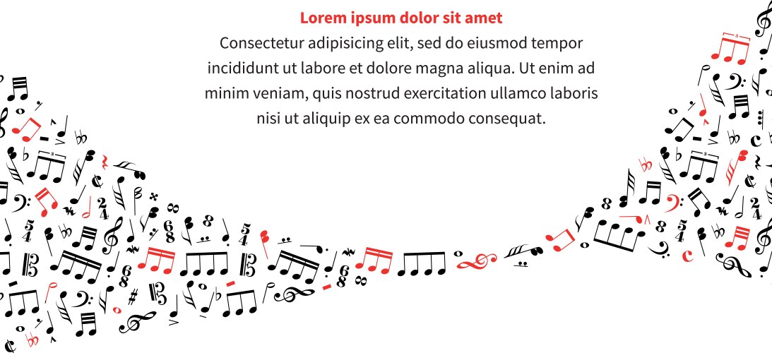 Colorful music notes background Royalty Free Vector Image