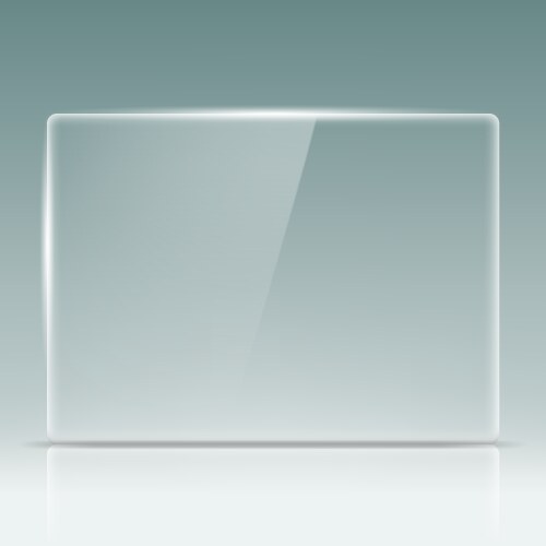 Reflection effect glossy transparent glass Vector Image