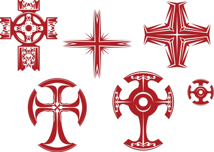 Christian religion church bible god icon cross Vector Image