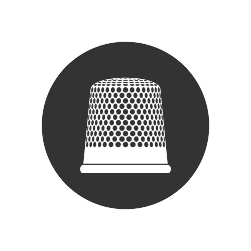 Metal sewing thimble with dimples Royalty Free Vector Image