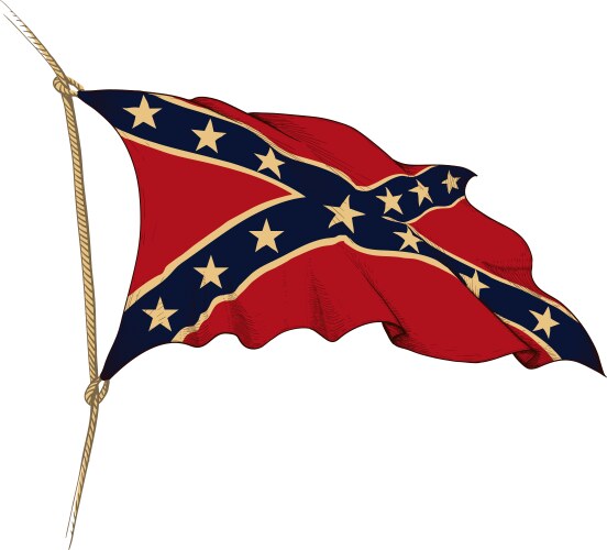 Confederate rebel flag Royalty Free Vector Image