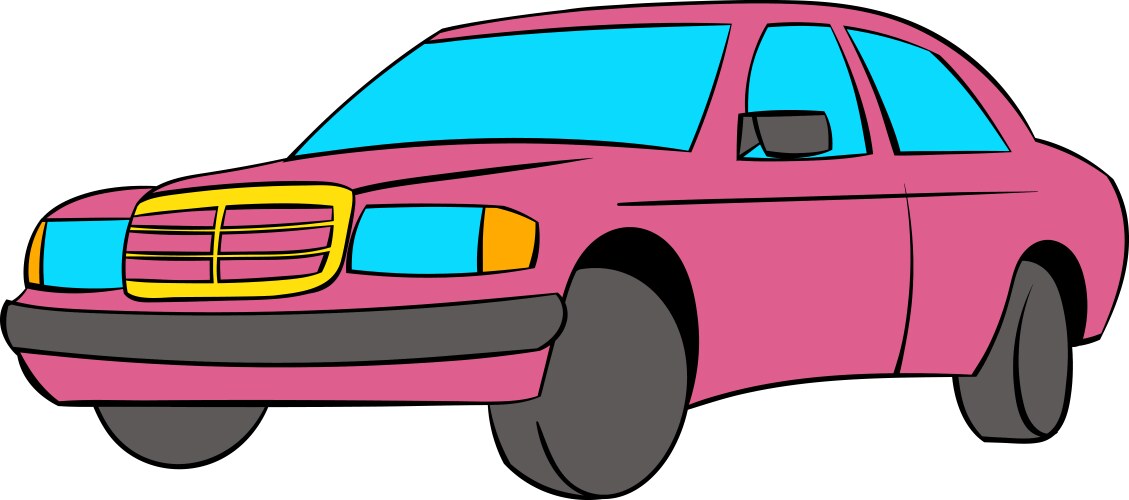 Red car icon cartoon Royalty Free Vector Image