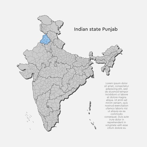 India country map himachal pradesh state template Vector Image