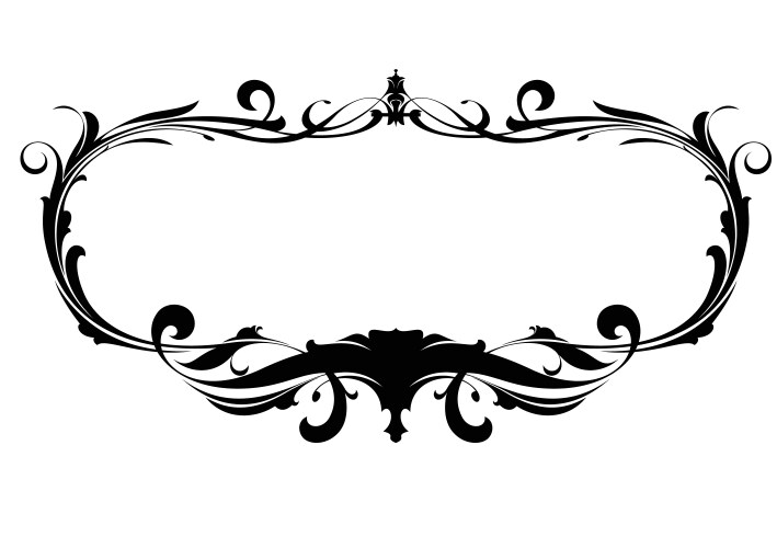 Black islamic frame border design template Vector Image