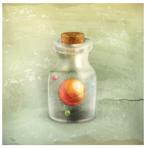 Atom old-style Royalty Free Vector Image - VectorStock