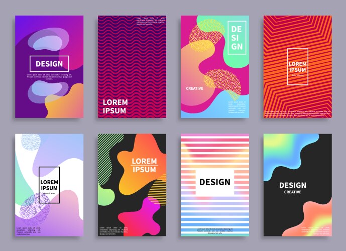 Abstract cover set Royalty Free Vector Image - VectorStock