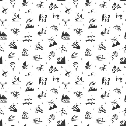 Extreme sport doodles Royalty Free Vector Image