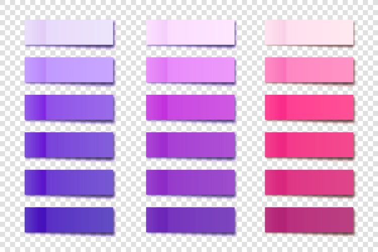 Sticky memo notes set Royalty Free Vector Image