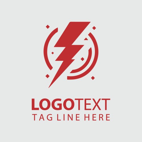 Electric bolt logo Royalty Free Vector Image - VectorStock