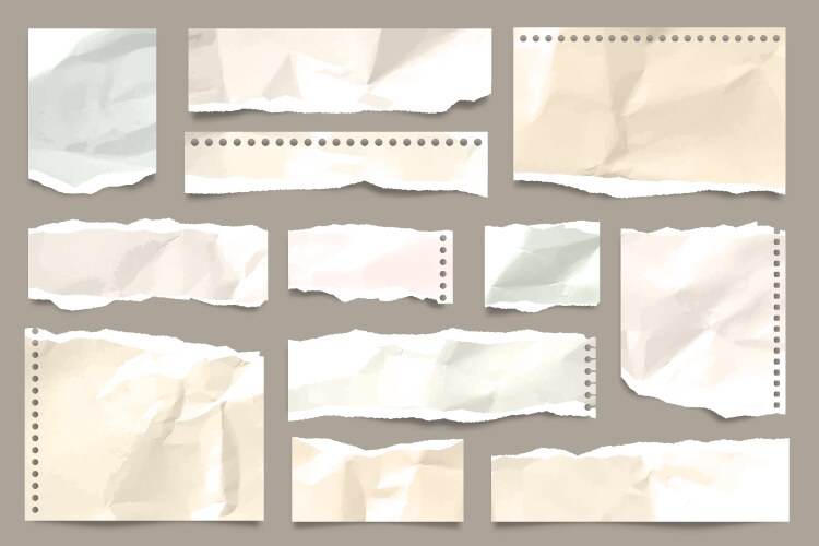 Colorful ripped paper Royalty Free Vector Image