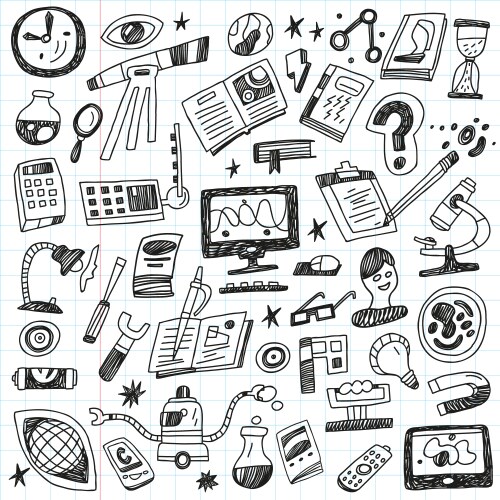 Chemistry icons - stickers Royalty Free Vector Image